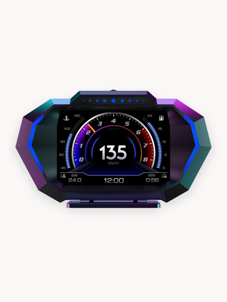 HUD проекционный дисплей OBD2 и GPS для автомобиля многофункциональный монитор скорости, расхода топлива и диагностики авто