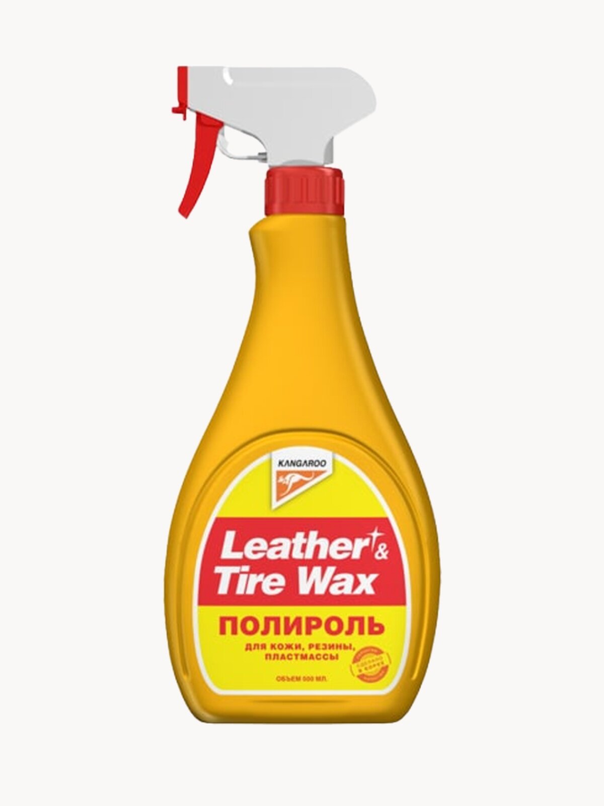 Полироль Kangaroo Leather & Tire Wax, глянцевый, антистатический эффект, 500мл