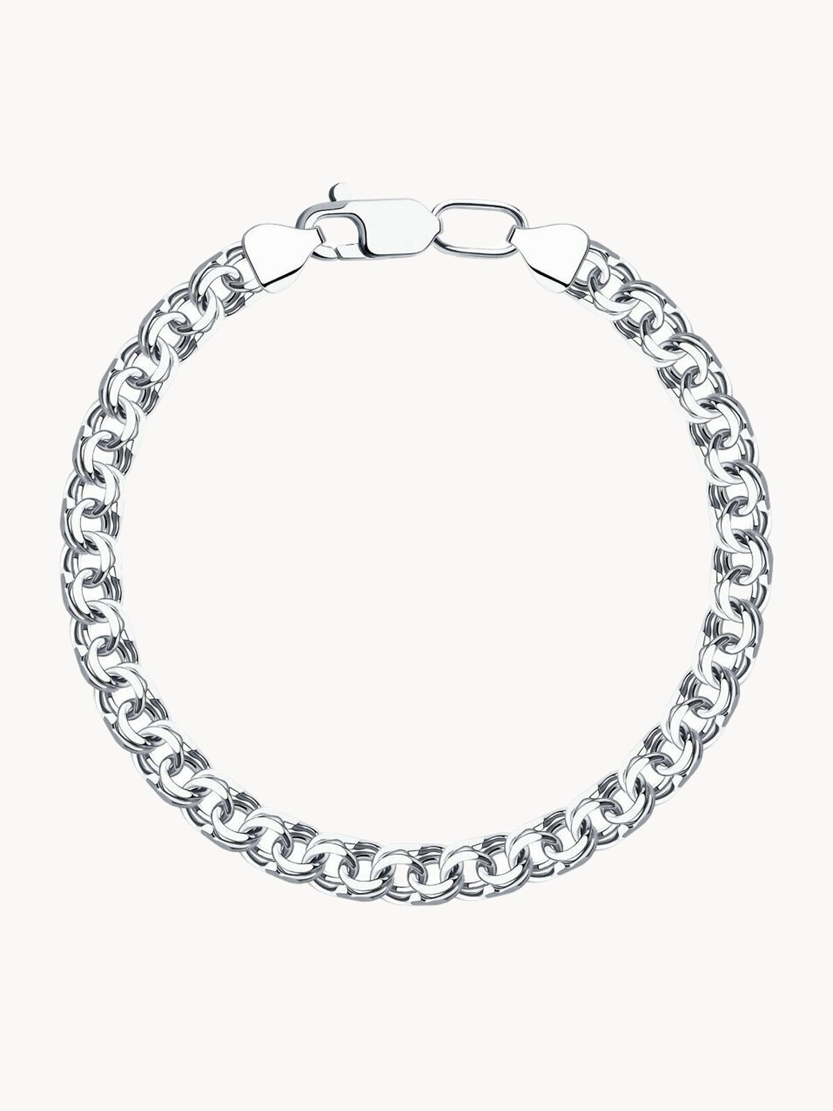 Браслет-цепочка, серебро, 925 проба, родирование