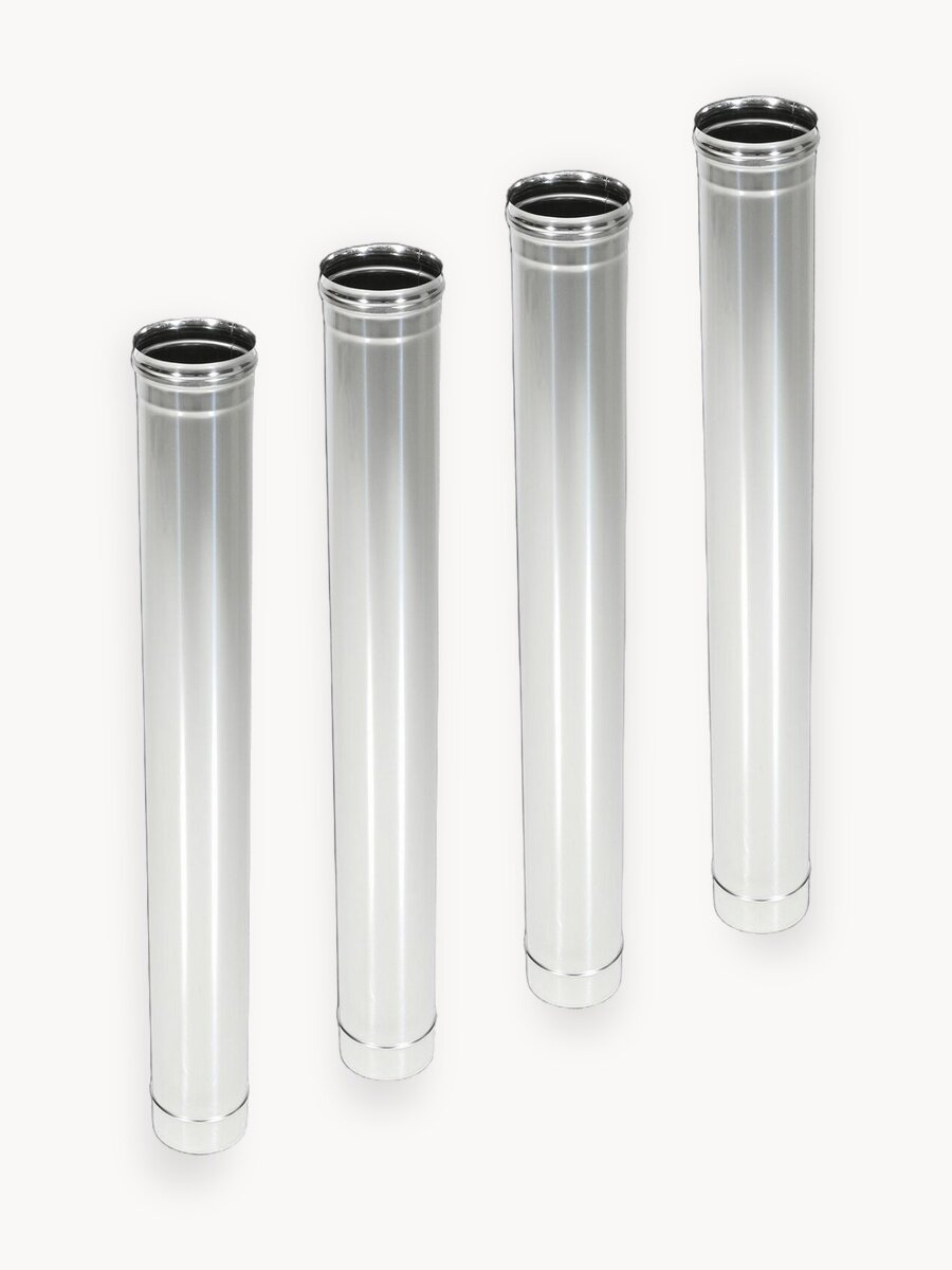 Труба для дымохода 115, комплект 4шт, нержавейка AISI 430 1 метр 0.5мм