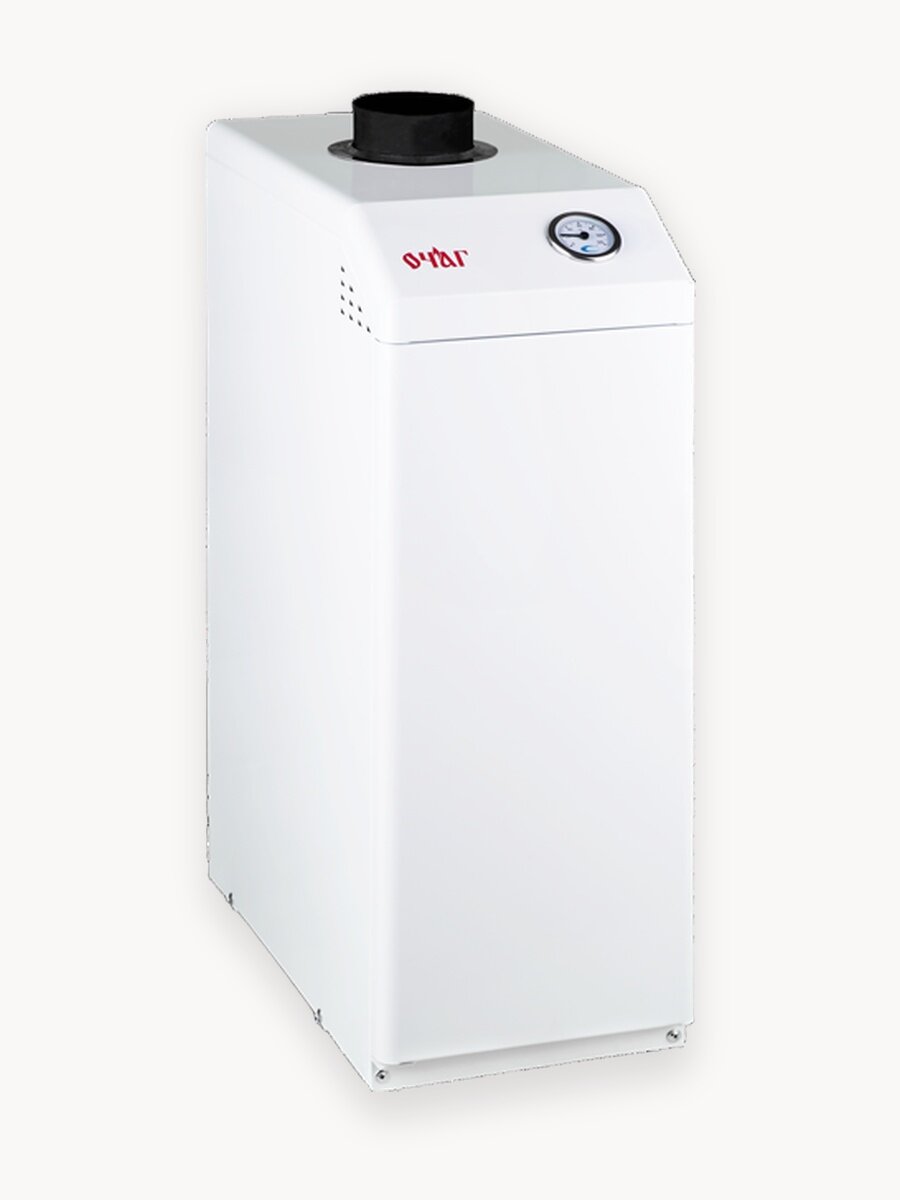 Котел отопительный газовый очаг КСГ-7 С, для помещений до 80 кв. метров, стальной, напольный.