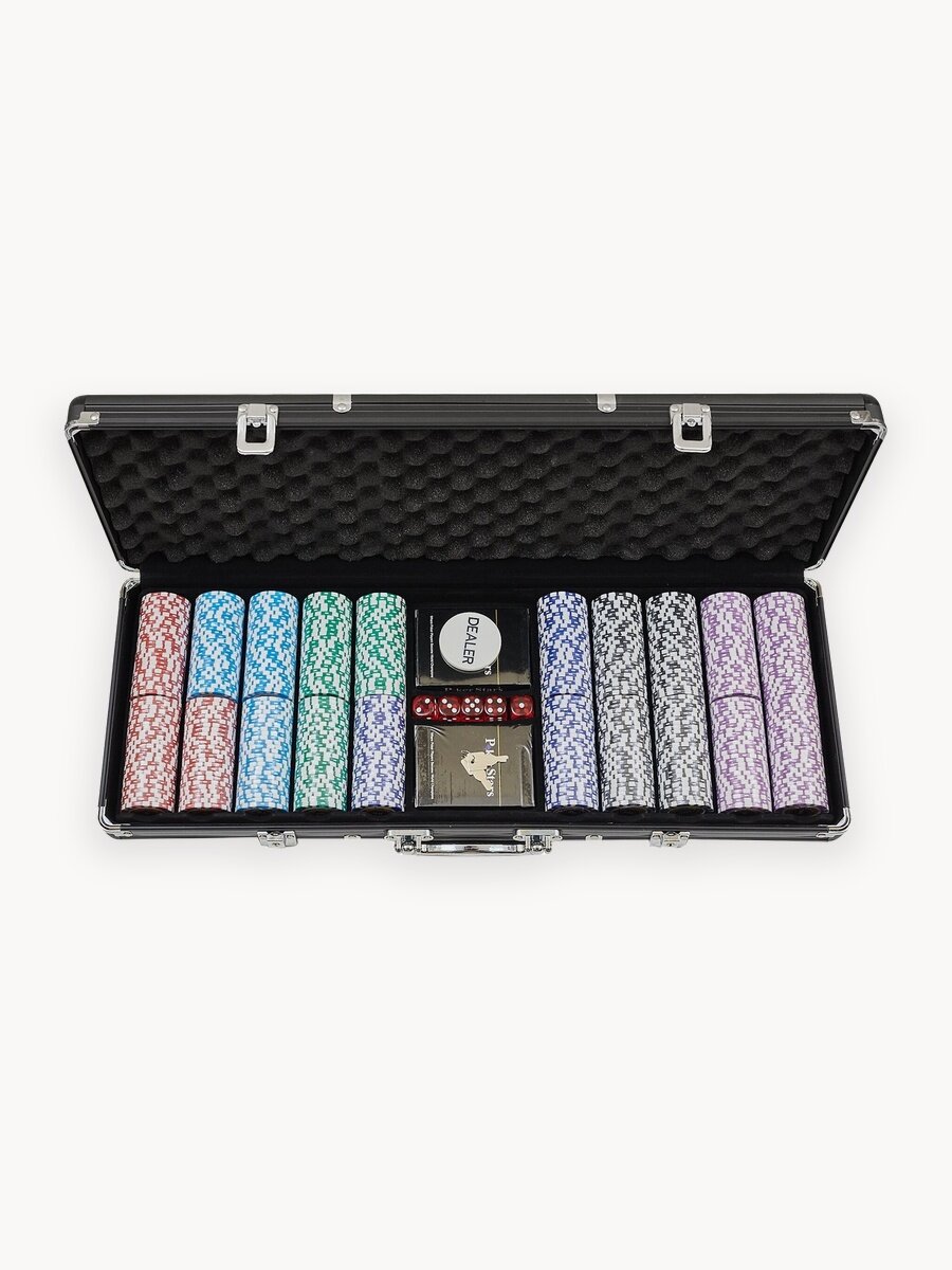 Набор для покера Crown на 500 фишек 12г, Partida