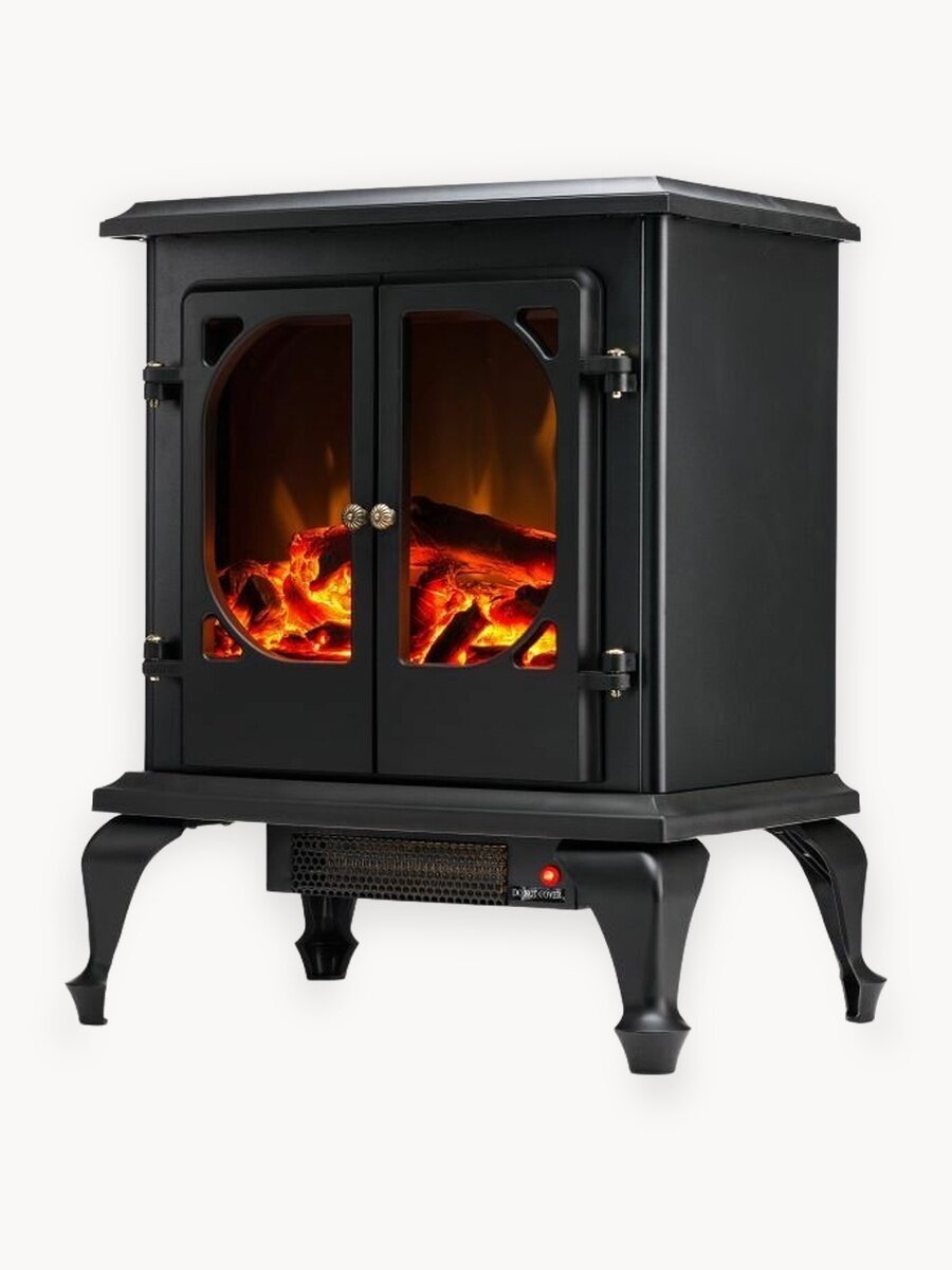 Электрокамин Gardenway Oxford. увесистый стальной корпус, стекло , распашные дверцы. стиль