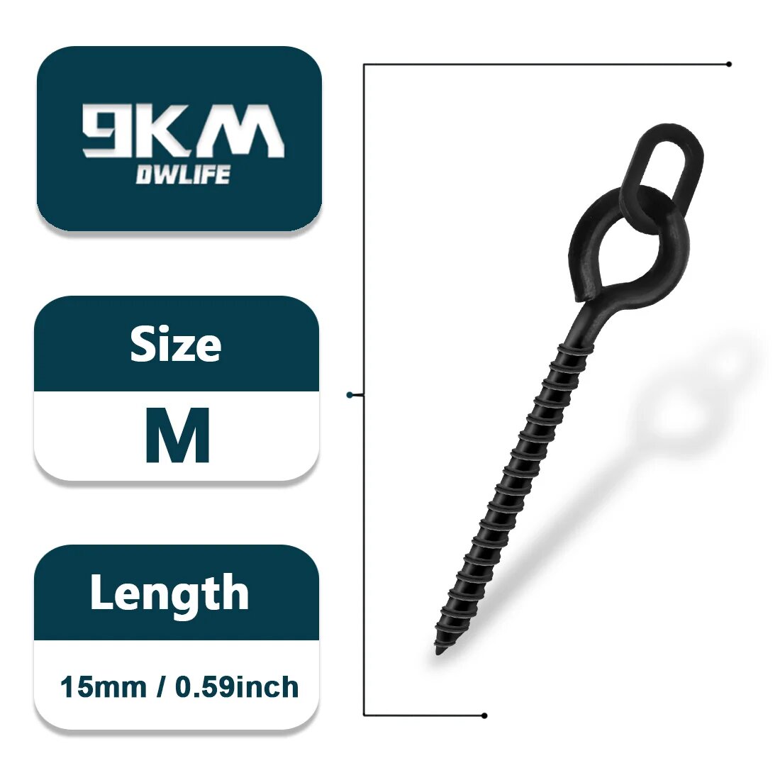 Винт для бойла 9KM DWLIFE, M, 15 мм, 60 шт.