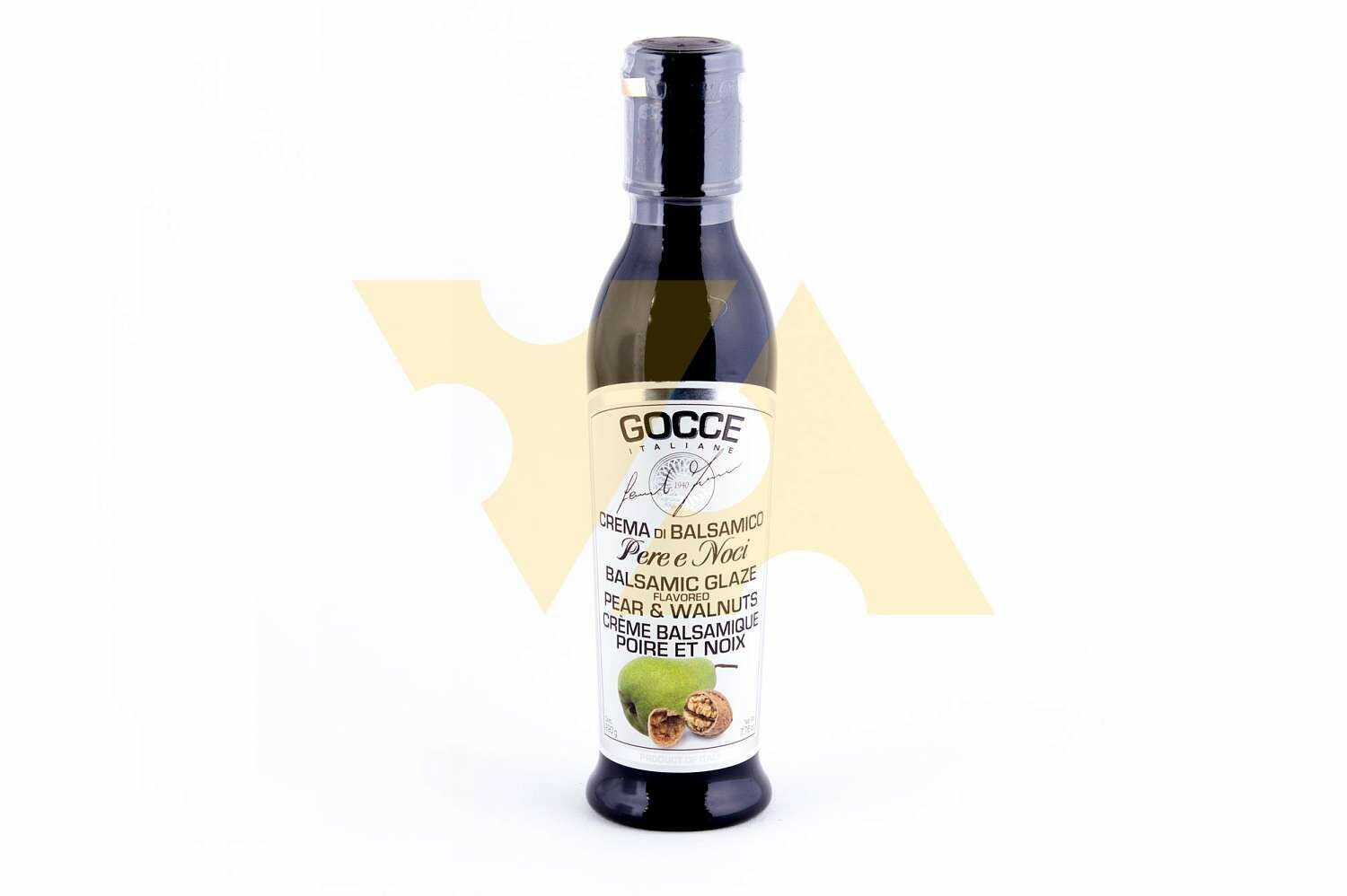 Соус-крем бальзамический с грушей и грецким орехом, GOCCE, 0,22 кг (пл/б)