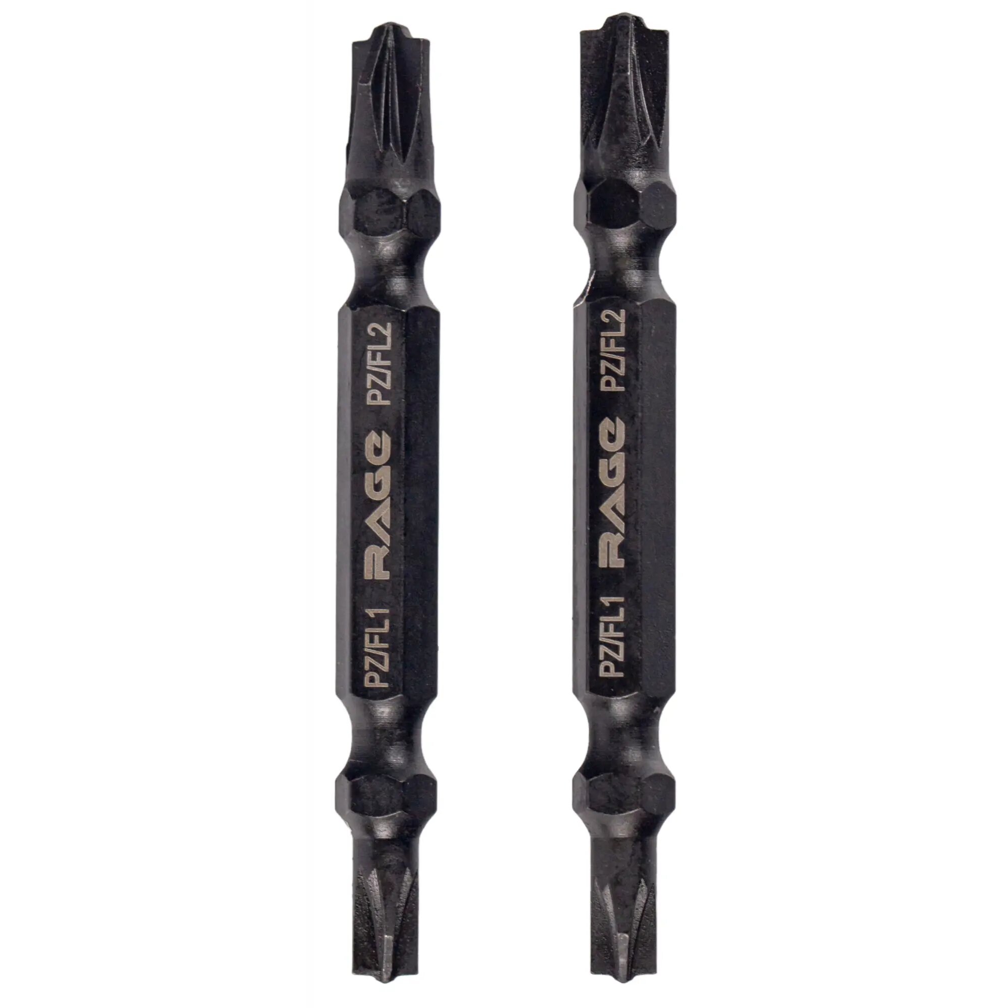 Rage 554140 Набор магнитных бит 2 шт для шуруповёртов и отверток, совместим с 1/4 дюйма