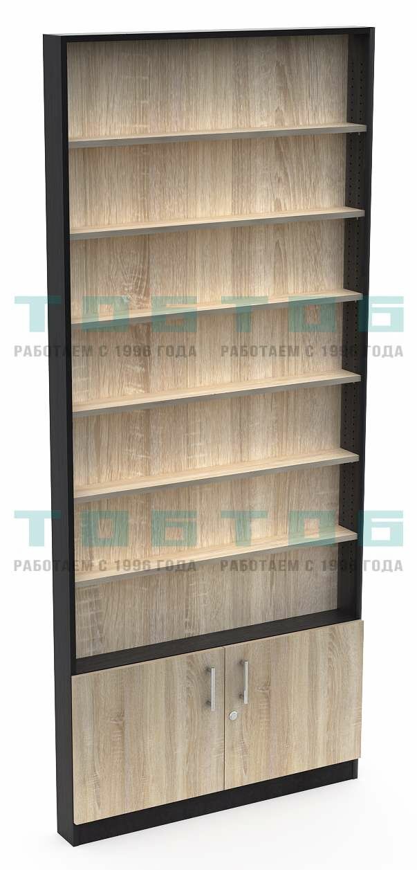 Стеллаж из ДСП с 6-ю полками 100x900 мм серии LEVEL-6 №8 (З/C - ДВП), Серый