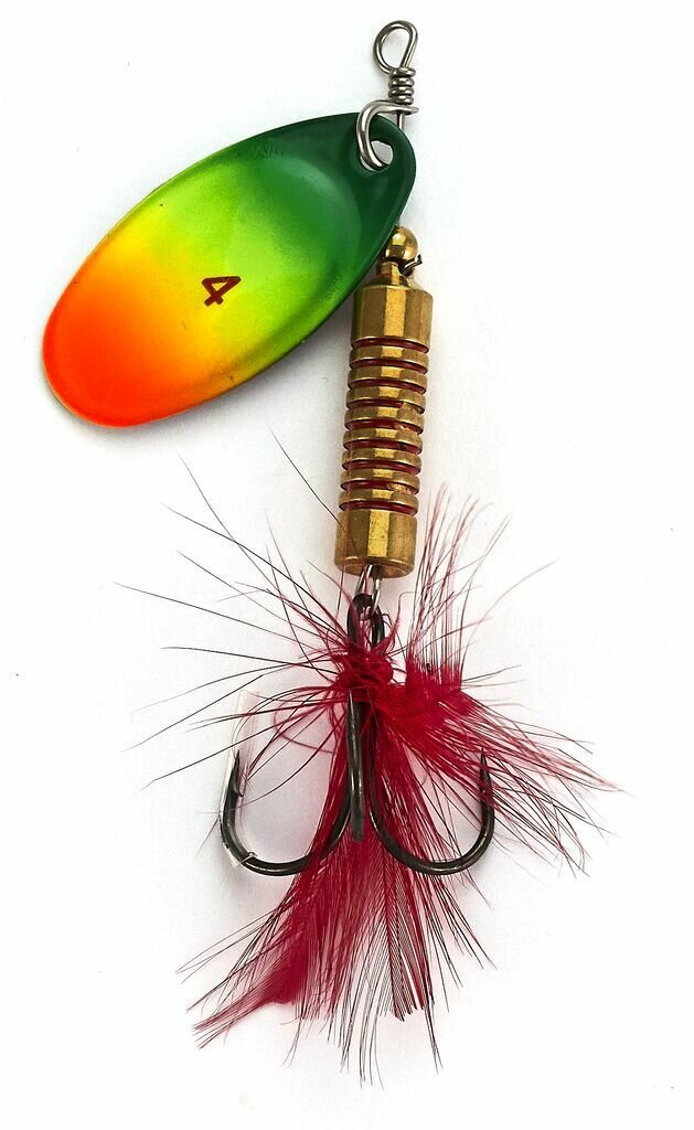 Блесна на окуня вращающаяся (вертушка) Lucky John BELL SPIN 03 08.5г CRD набор приманок на форель голавля в небольших речках и озёрах , снасти рыболовные для зимней и летней рыбалки