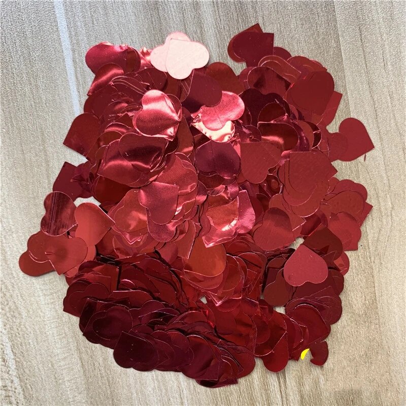 Фольгированное конфетти с сердечками KUKUZHU red heart