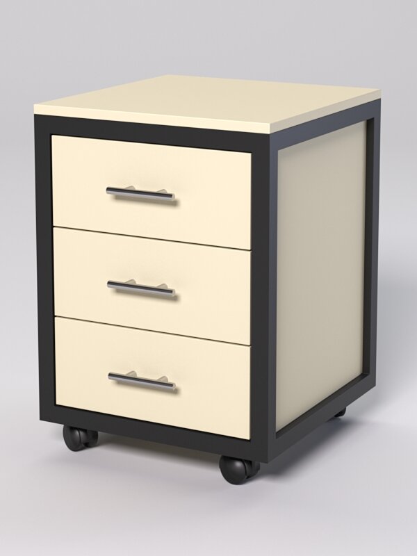 Тумба подкатная НТ-330 "стронг" в стиле лофт, Крем Вайс. Производитель товара - компания Westcom.