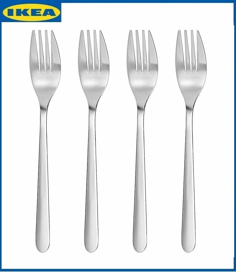 Набор столовых вилок IKEA фёрнуфт, 4 шт. нержавеющая сталь. Икеа FORNUFT