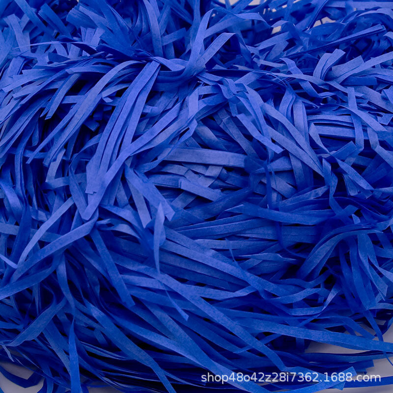 Подарочная упаковка, шелковая начинка, рафия, папирус, 100г, королевский синий