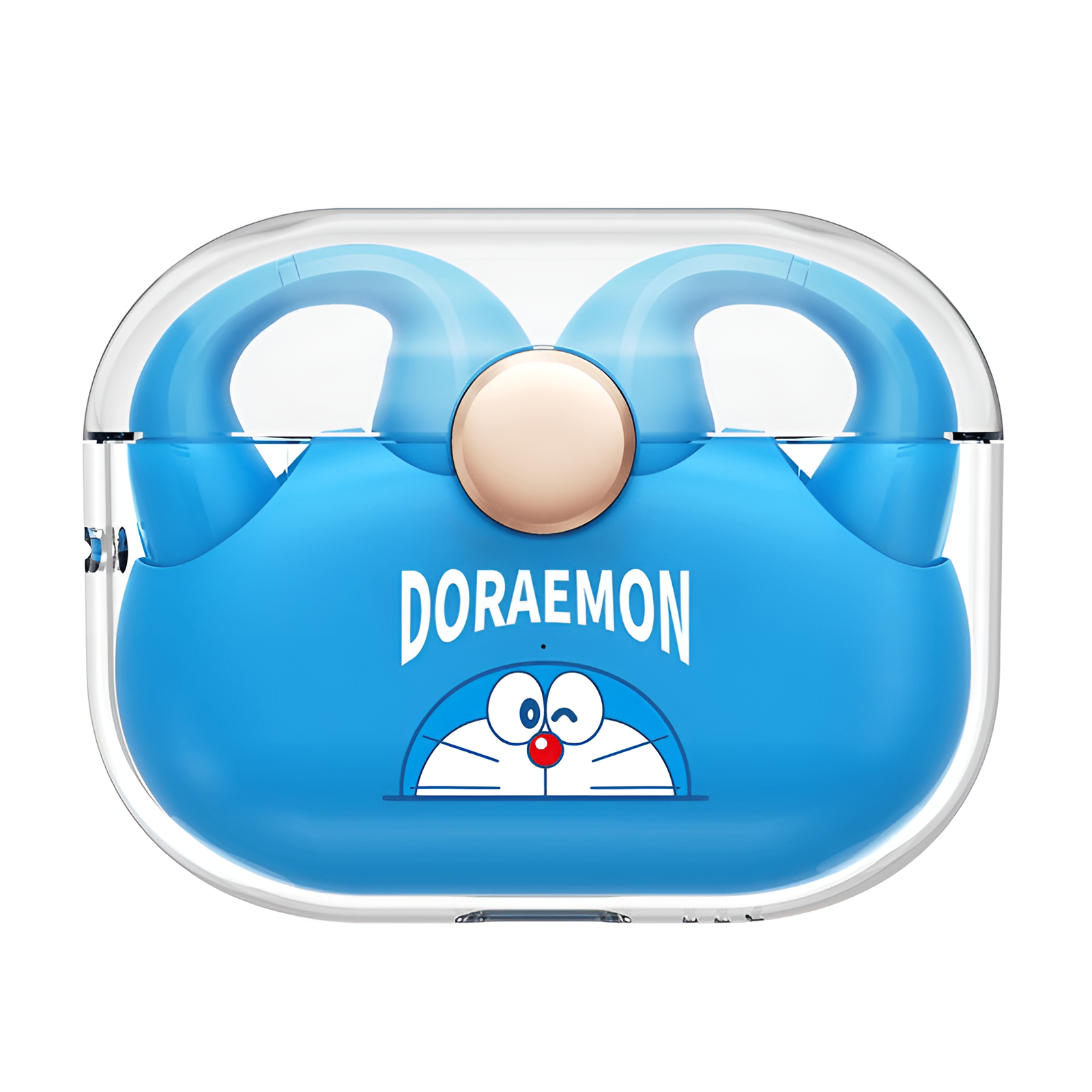 Беспроводные дизайнерские наушники Кот Дораемон ROCK Doraemon Sound EarCuffs TWS Earphone Pattern Design синие