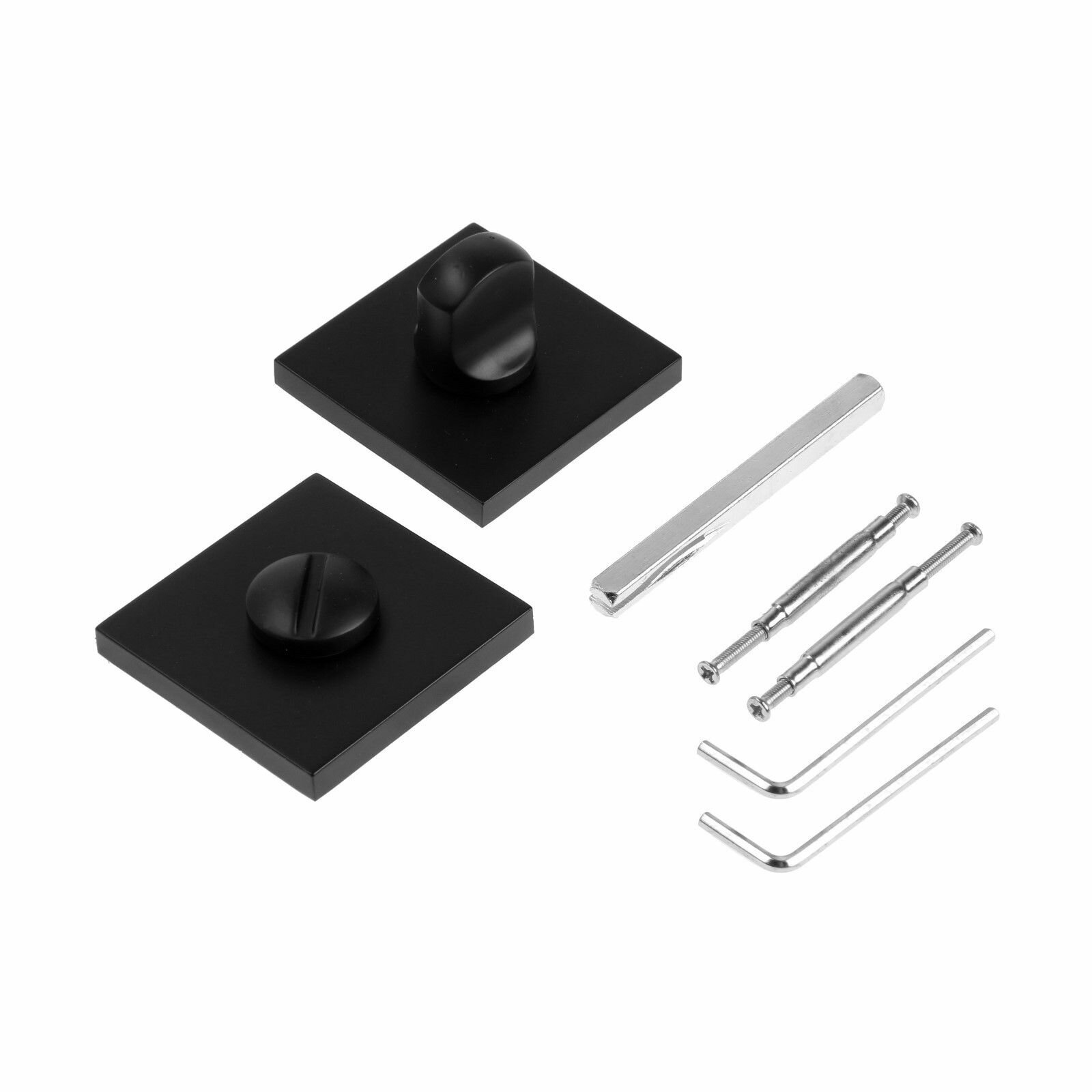 Завертка дверная к ручкам, цвет черный