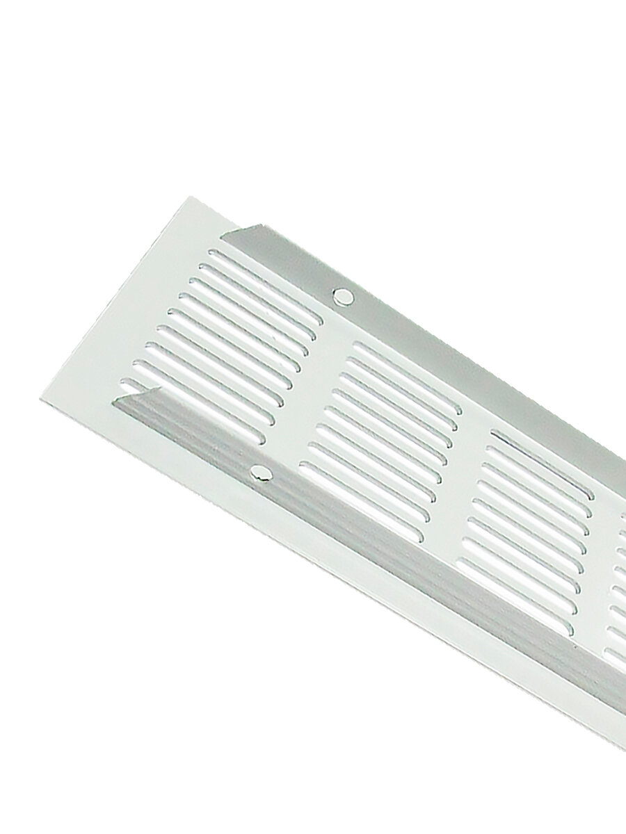 Лот 3 шт: Решетка 100 х 8 см вентиляционная из алюминия белая