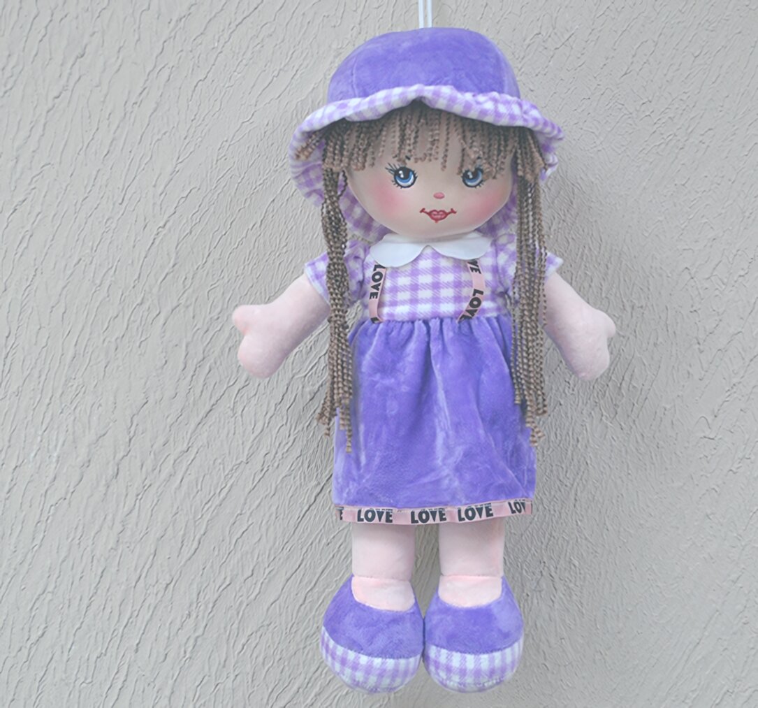 Кукла в платье с тесьмой "Love" 16x41x13см, мягкая, текстильная