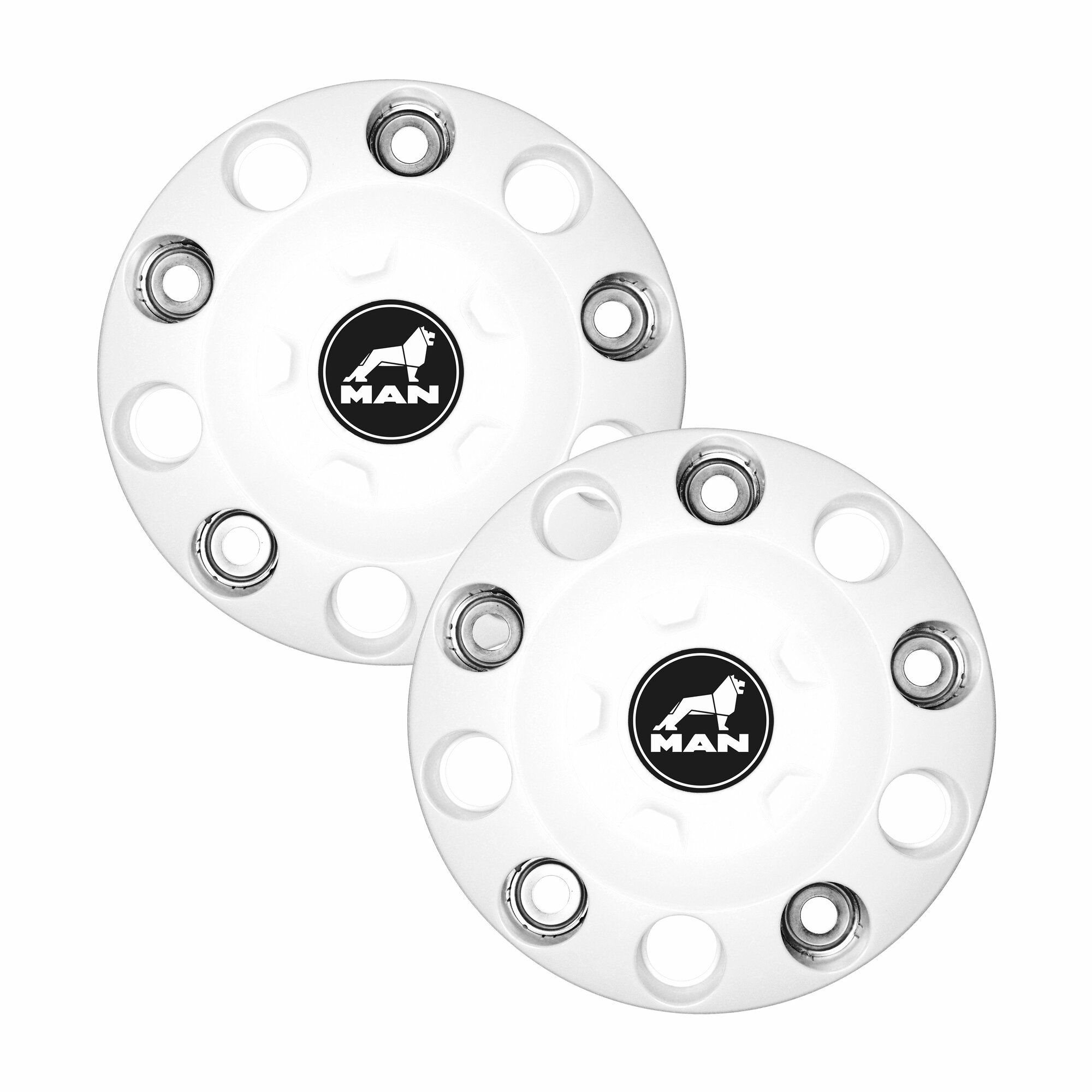 Колпаки ступичные R 22,5 "Дакар" MAN белые - 2 шт