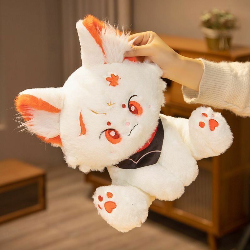 Большая мягкая игрушка Кот Каэдэхара Кадзуха 32см Геншин Импакт кошек Genshin Impact Kaedehara Kazuha