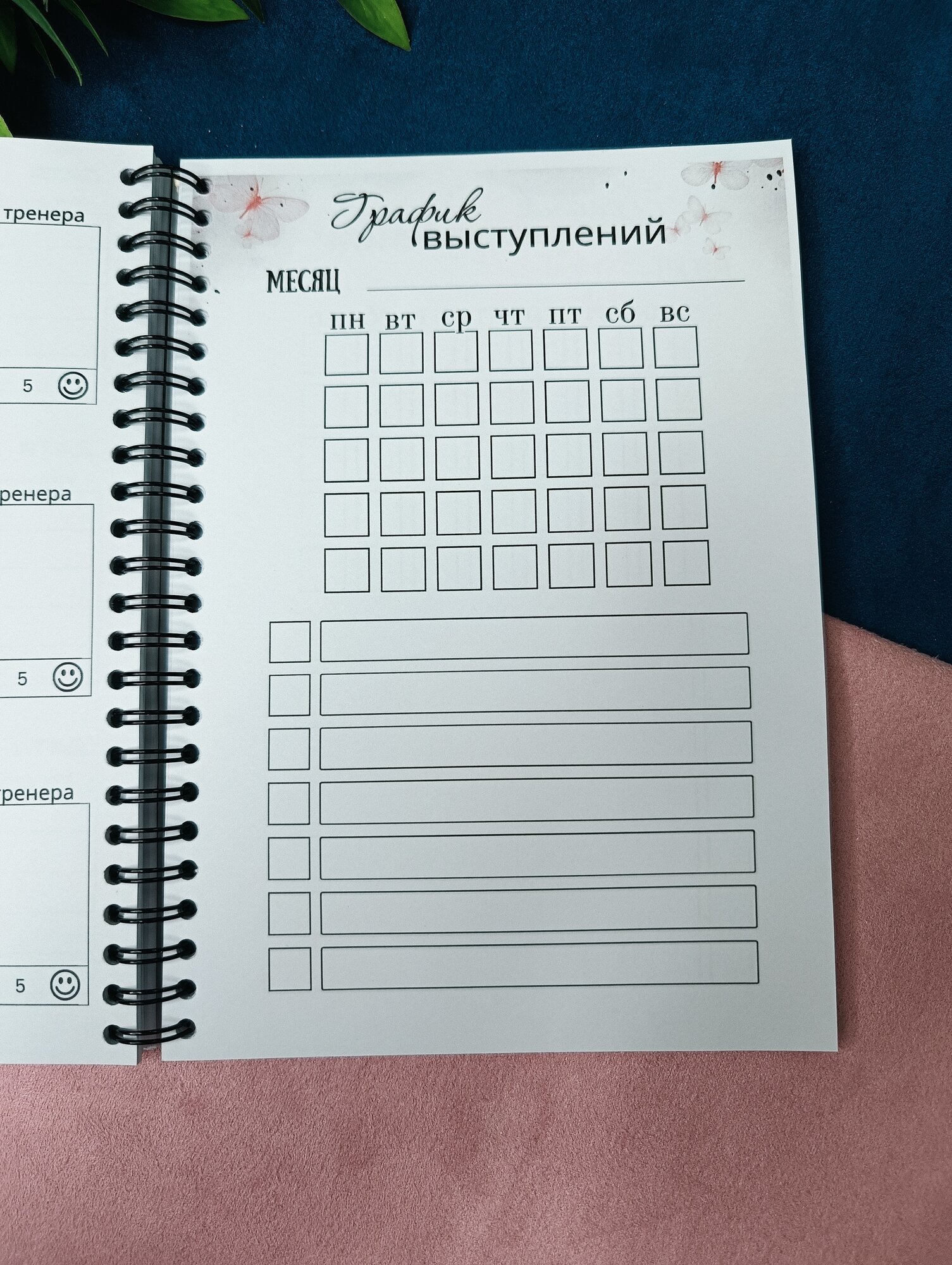 Дневник Гимнастки, недатированный, А5, ламинированная обложка, на пружине — фото 1