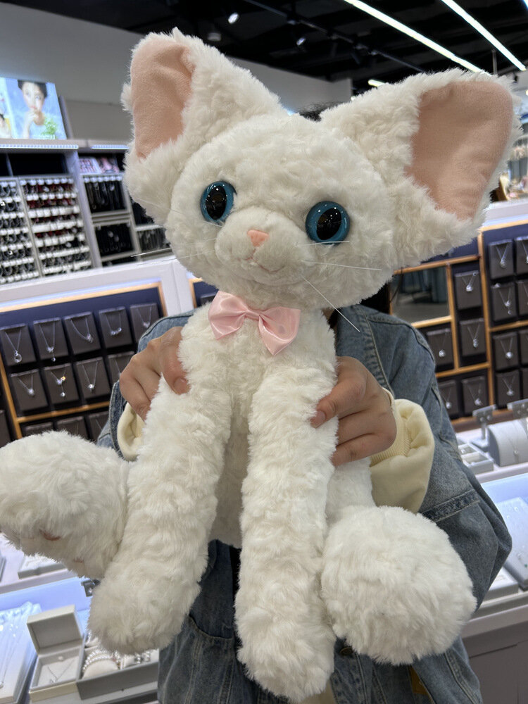 Плюшевая игрушка "Devon Rex", 40 см, черная, мягкая, с наполнителем из ПП хлопка