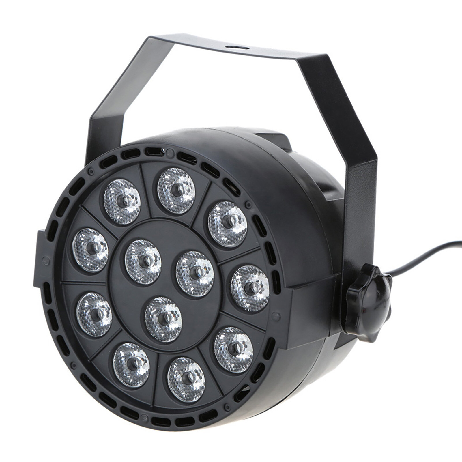 DMX-512 RGBW LED Сценарийная PAR Лампа Стиробоскоп 8 Каналов 30W AC 90-240V 50-60Hz Высокая Мощность Пластиковый Корпус 12 LEDs (Красные:3, Зеленые:3, Синие:3, Белые:3) 25 Градусов Угол Луча IP20 110cm Кабель EU Вилка 4 Режимов Управления
