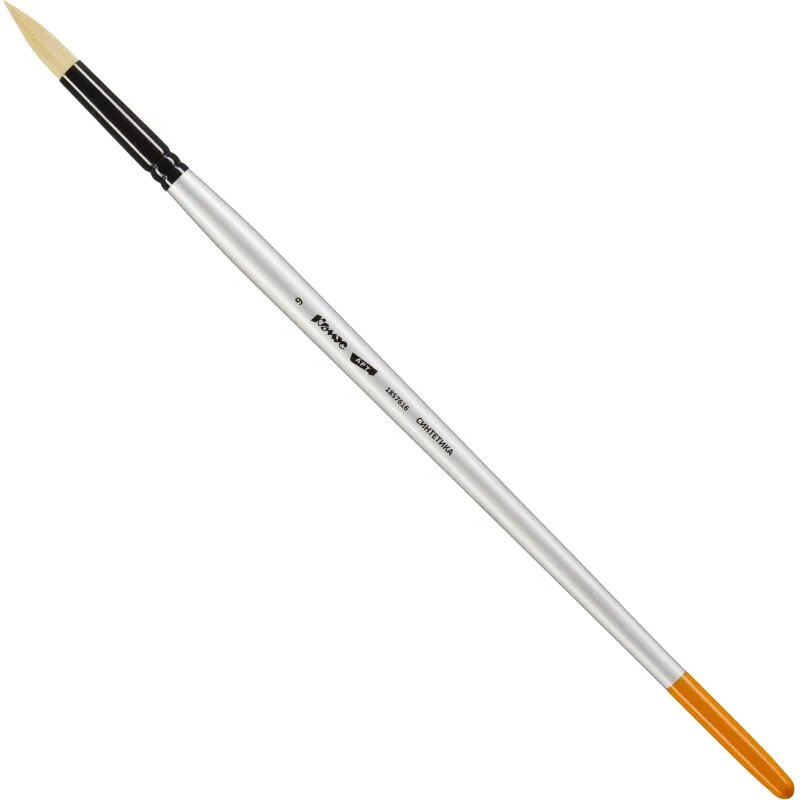 Кисть художественная Комус Арт синтетика жесткая, кругл. №9, длинная ручка 1857616