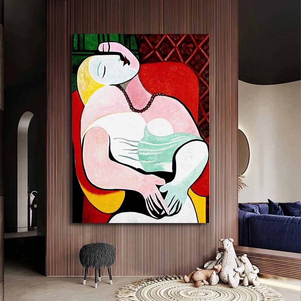 Репродукция / Картина на холсте, Пабло Пикассо "Сон", 50х70 см.