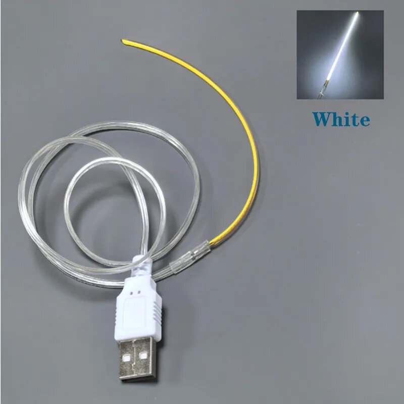 Гибкая светодиодная нить Белый 5V 300mm Filament