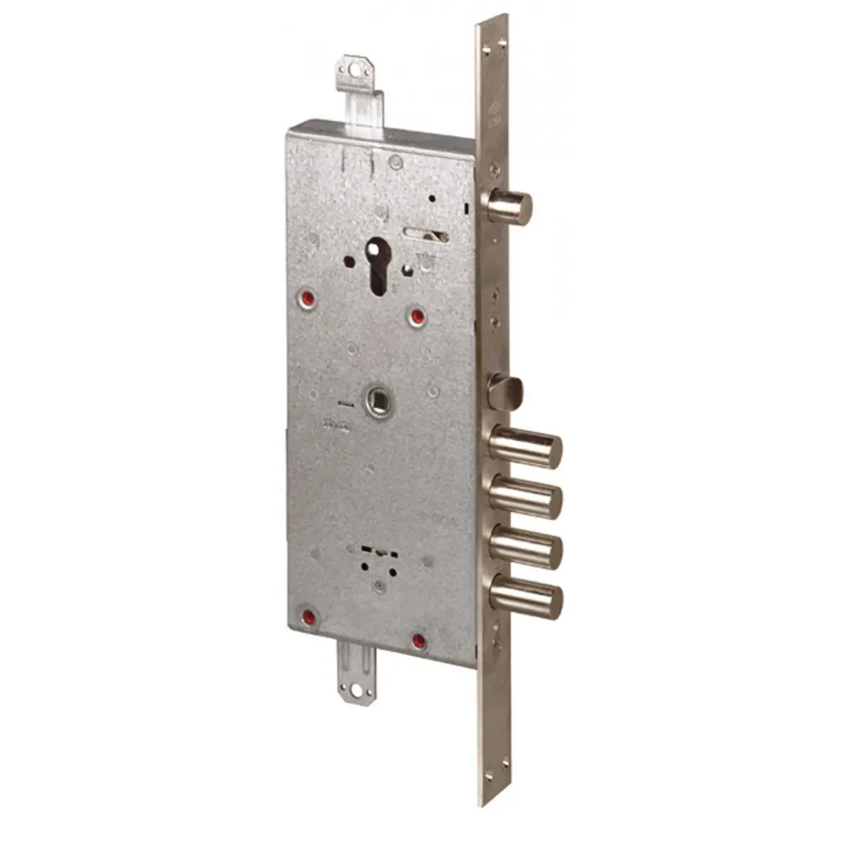 Замок врезной механический комбинированный, длинный ключ CISA 57986.48. A.00ZL. C5 никель 64