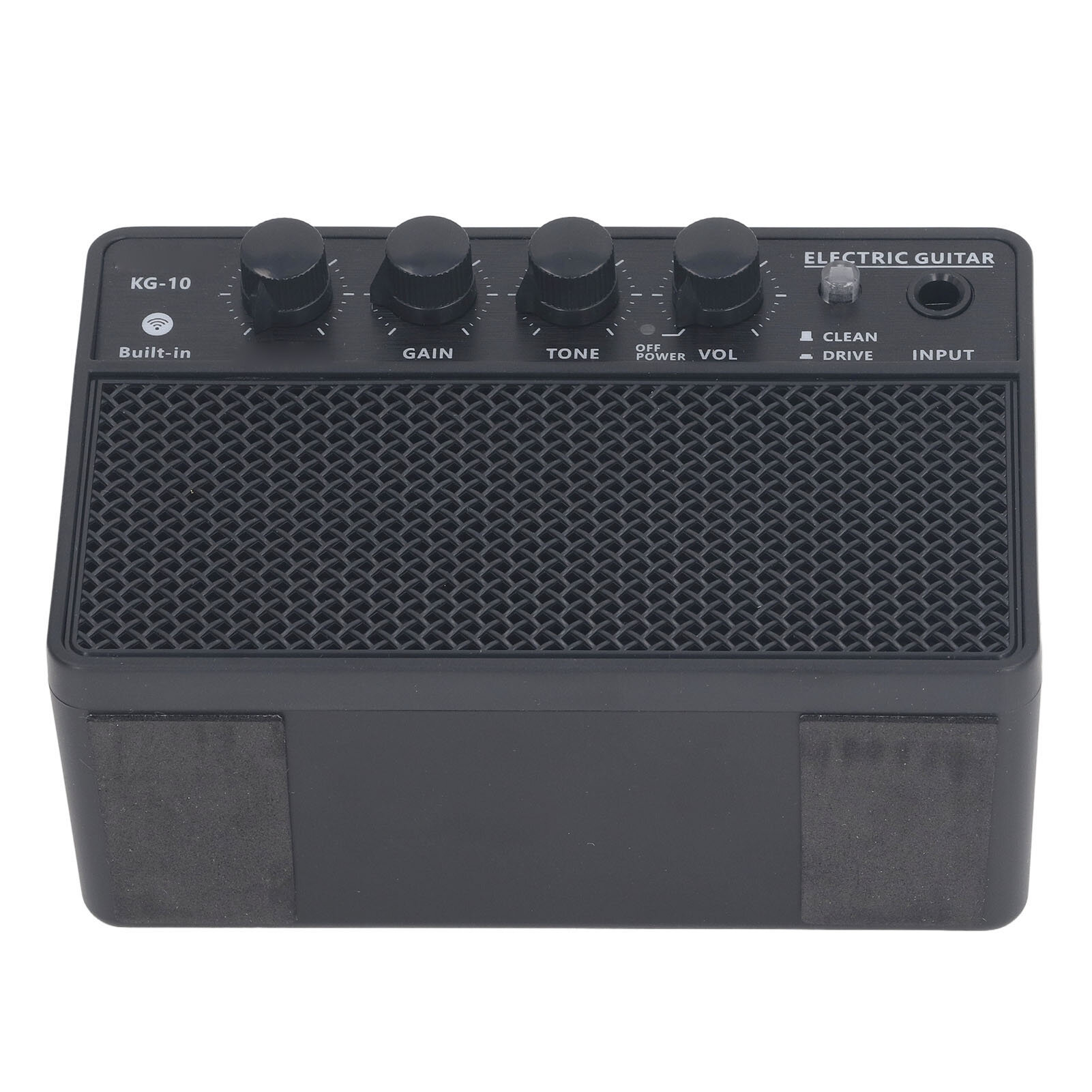 Электрогитарный усилитель Kit Mini Portable Rechargeable Plastic 10W для ежедневных упражнений с универсальным входом 6.35mm, поддержкой BT и наушников, встроенной батареей 3.7V 2000mAh, весом и компактной конструкцией