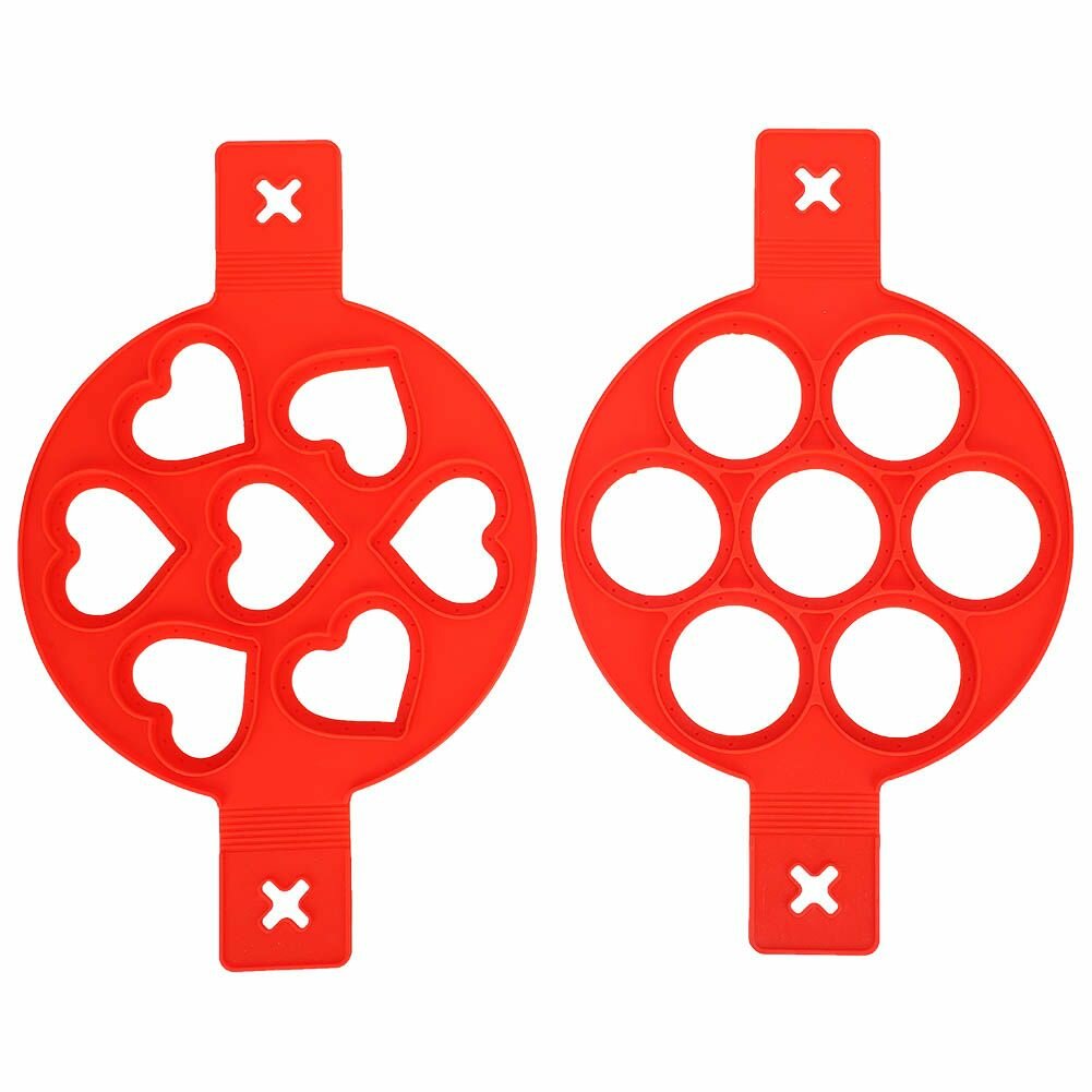 2 шт, 7 отверстий, силиконовая антипригарная форма для изготовления яиц, блинов, для DIY, кухонные аксессуары для выпечки, приготовления пищи