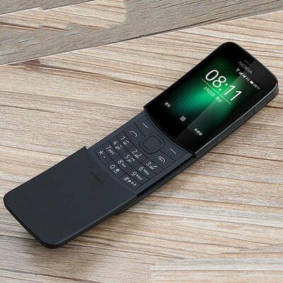 Мобильный телефон Nokia 8110 Wifi 4GB большой емкости с функцией Двойная SIM-карта Кнопковый телефон, Черный