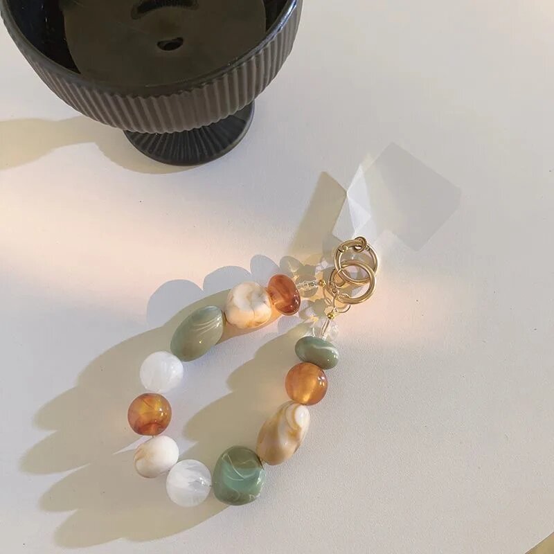 Новый ретро браслет с бисером инопланетянина, ремешок для телефона, подвесная цепочка с узлом, ремешок для мобильного телефона, брелок для ключей, сумка, наушники, подвеска, аксессуары