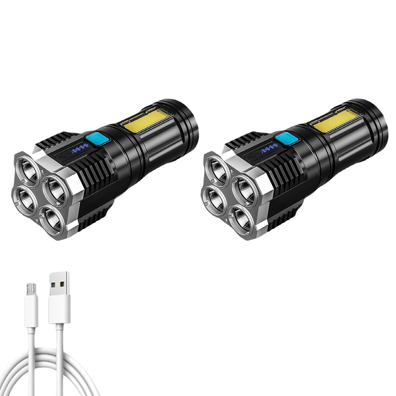 Светодиодный уличный фонарик Портативный USB перезаряжаемый супер яркий четырехъядерный фонарик для рыбалки и туризма в чрезвычайных ситуациях