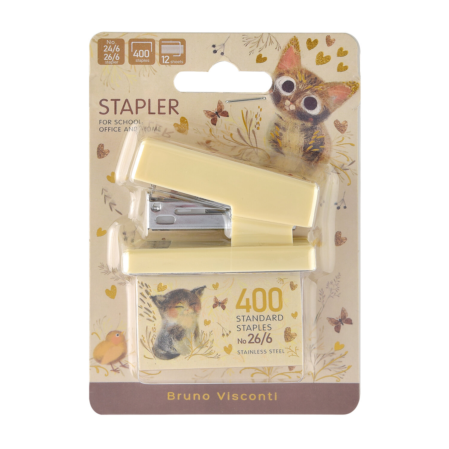 Набор Степлер со скобами 24/6, 26/6 400 скоб