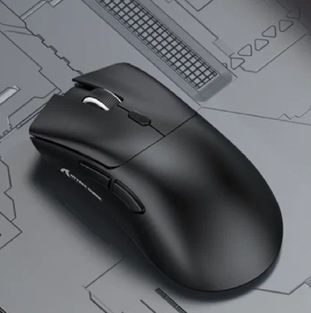 Мышь игровая беспроводная Attack Shark R1 компьютерная Bluetooth + 2.4Ghz USB + проводная мышка, черная