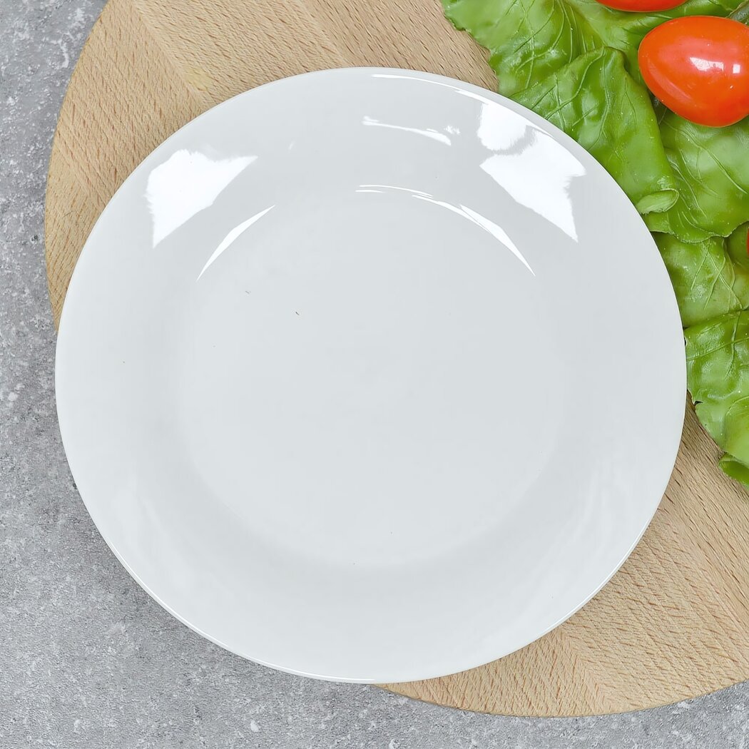 Тарелка обеденная износостойкая «HoReCa», фарфор, 17.5 см, для ресторанов, кафе, без рисунка