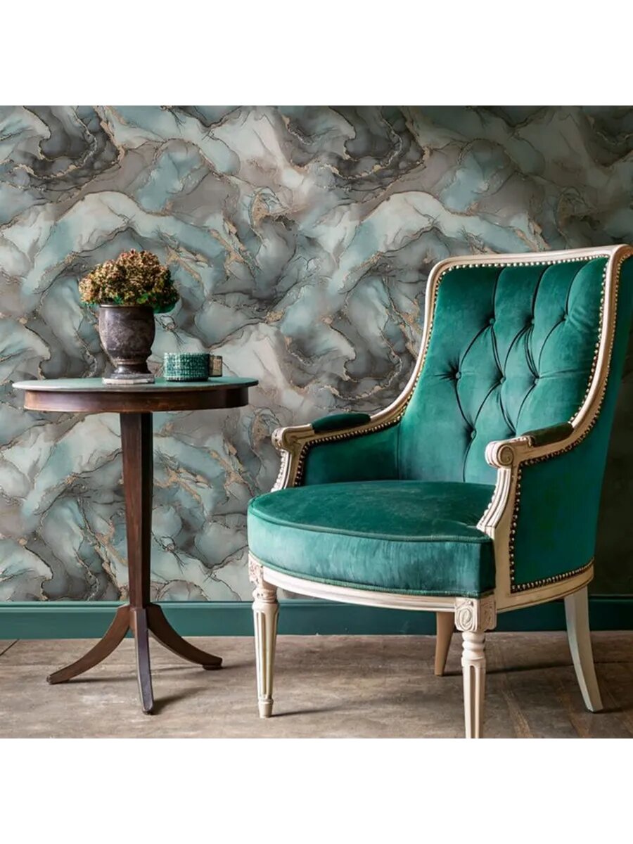 Обои Style Decor, виниловые, флизелиновая основа, рельефные, с мраморным узором, 10 м