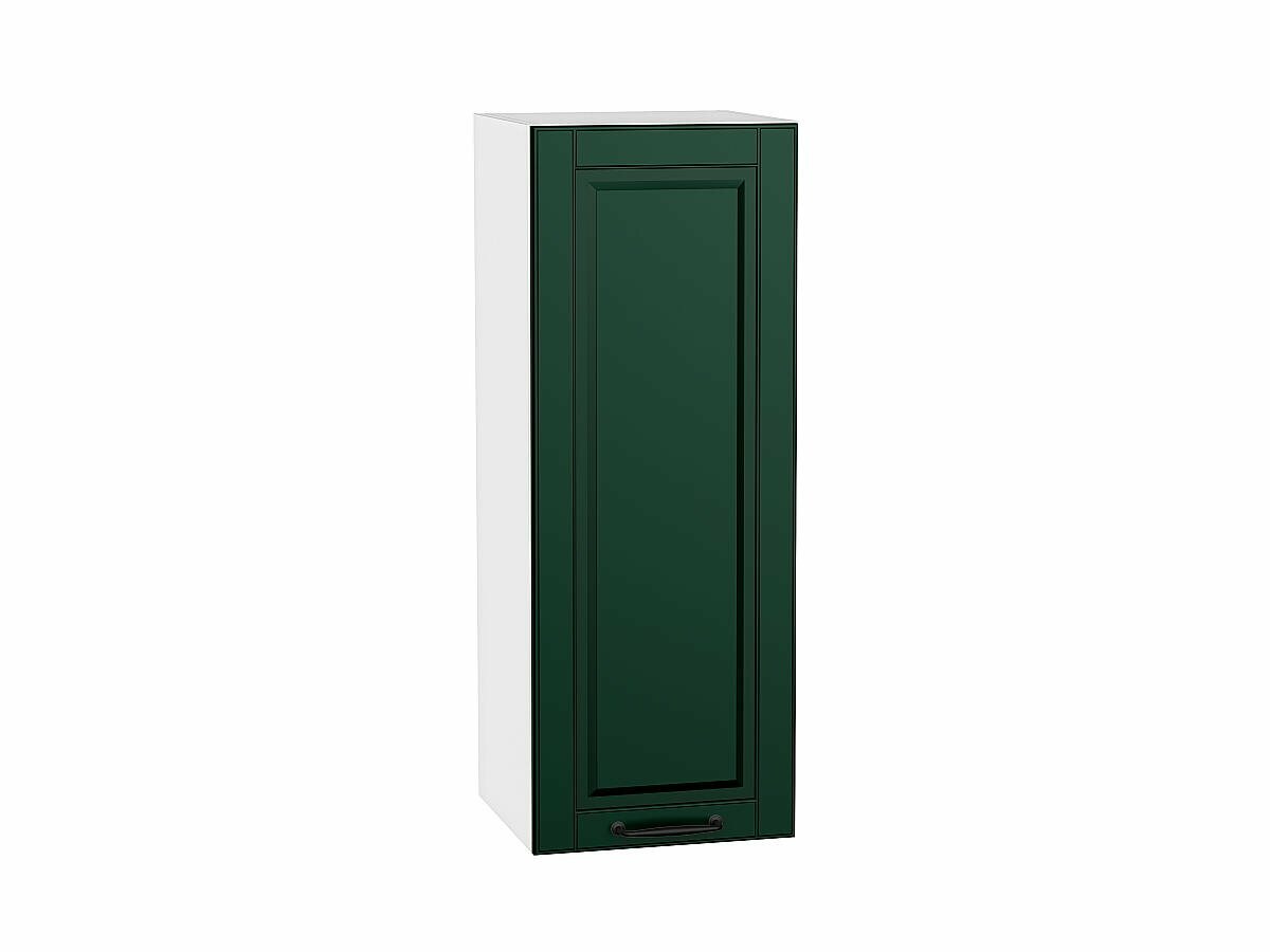 Шкаф верхний с 1-ой дверцей Дублин, цвет фасада Special Green, цвет каркаса Белый, 920/350/318 мм