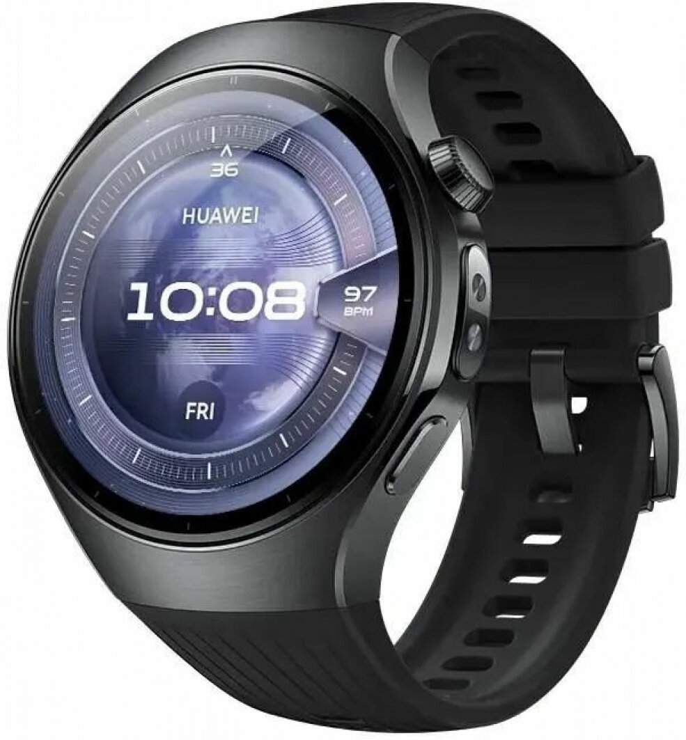 Умные часы Huawei Watch 5, 46mm, LTE, Black Elastomer (RTS-AL00)