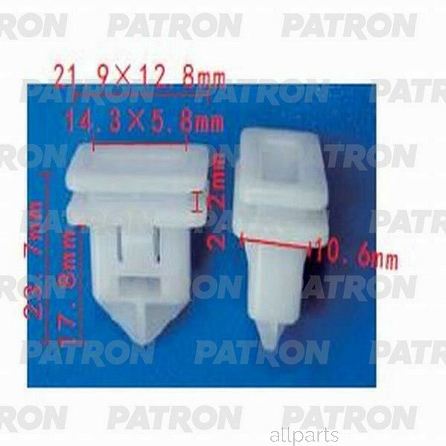 PATRON P37-1335 Фиксатор пластиковый Volvo применяемость: молдинги PATRON P37-1335