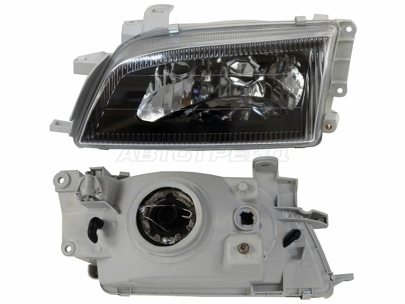 Фара левая, черный хрусталь для Тойота Калдина, Карина, Корона арт ST2121156BL SAT