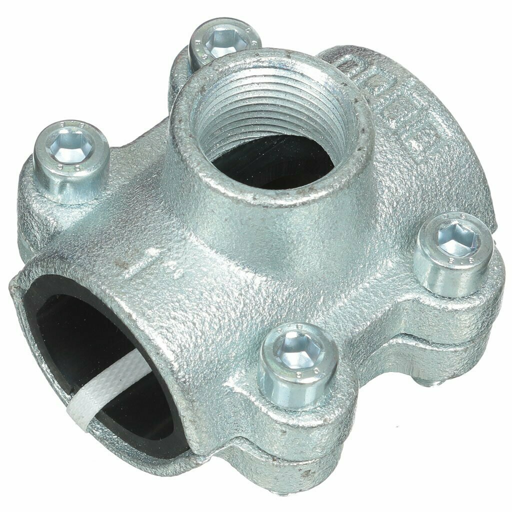 Ремонтная монтажная обойма с отводом 1"х3/4", DN 25х20, чугун, внутренняя резьба, Gebo, 01.261.28.0302