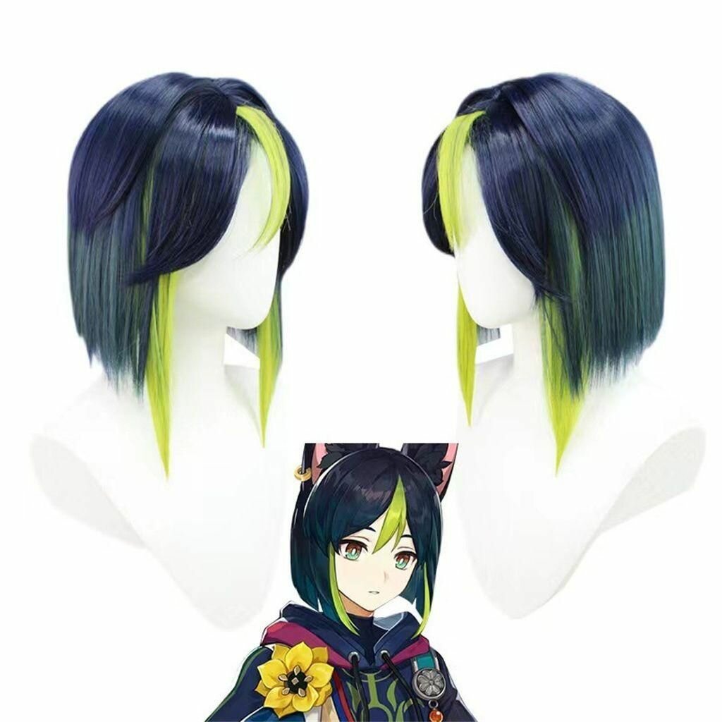 Anime Manga Game Genshin Impact Tighnari Halloween Carnival Party Cosplay Wig мультфильм аниме косплей парик