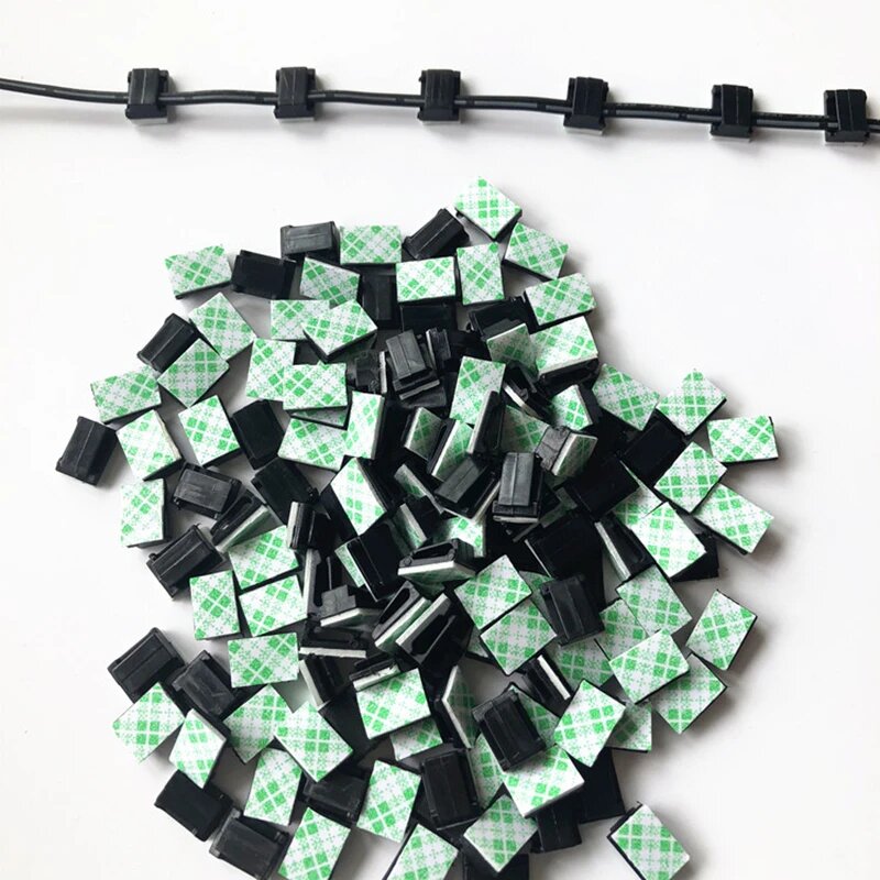 Зажим фиксатора для автомобильного кабеля 100, зажимной инструмент шт, стяжка для проводов Держатель-фиксатор, органайзер для проводов для организации рабочего стола