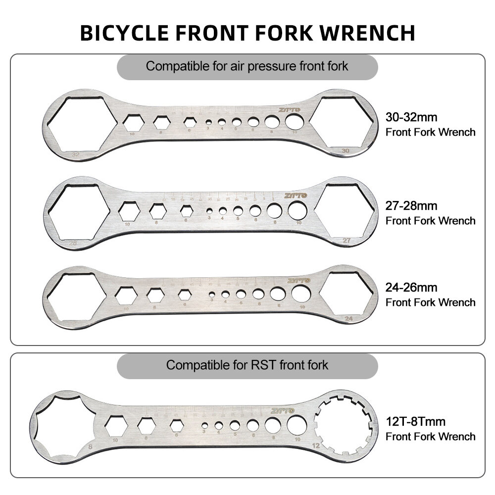Гаечный ключ для демонтажа крышки вилки из нержавеющей стали, для снятия плечевой крышки передней вилки велосипеда