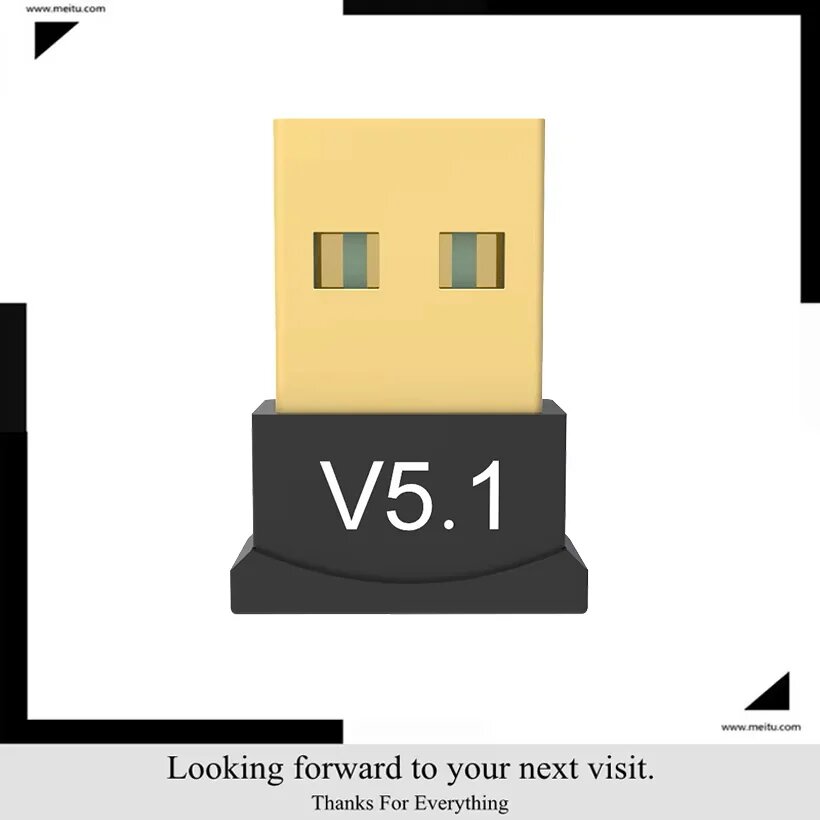 MnnWuu Bluetooth-адаптер BT5.1 USB черный