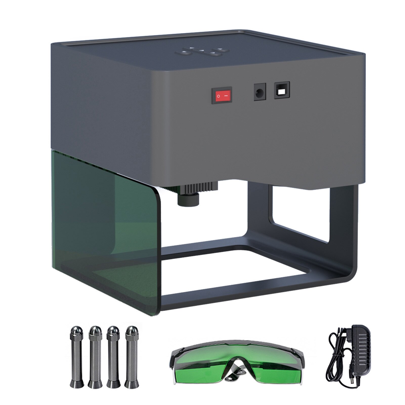 Портативный гравировальный станок для маркировки изделий ручной работы, область гравировки 80x80 мм.