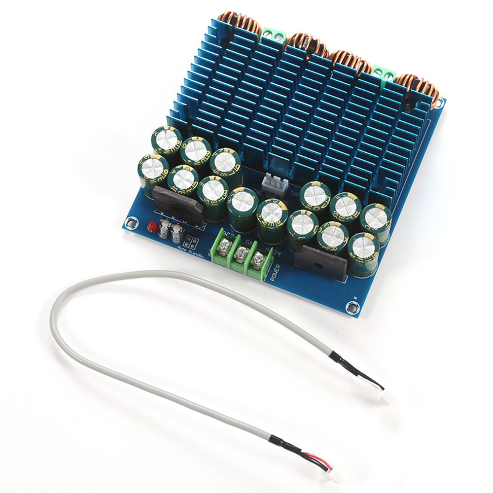 XH-M252 Модуль цифрового усилителя TDA8954TH двухчиповый мощность 420W+420W плата усилителя аудио размер 117*117*30mm вес 240g пакет 130*130*40mm вес 258g напряжение AC12.5-28Volt частота 20Hz-20KHz ток 65mA эффективность 90%