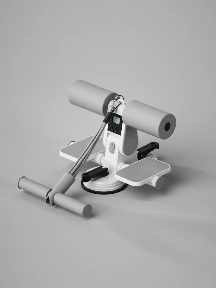 Тренажер для пресса и живота, многофункциональный мини тренажер, цвет серый